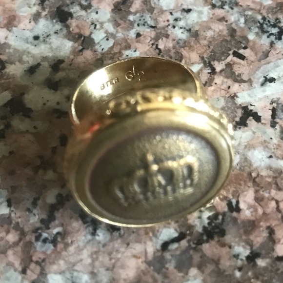 Antique | Jewelry | Antique Wwi Military Crown Button 24k925 Ring ...